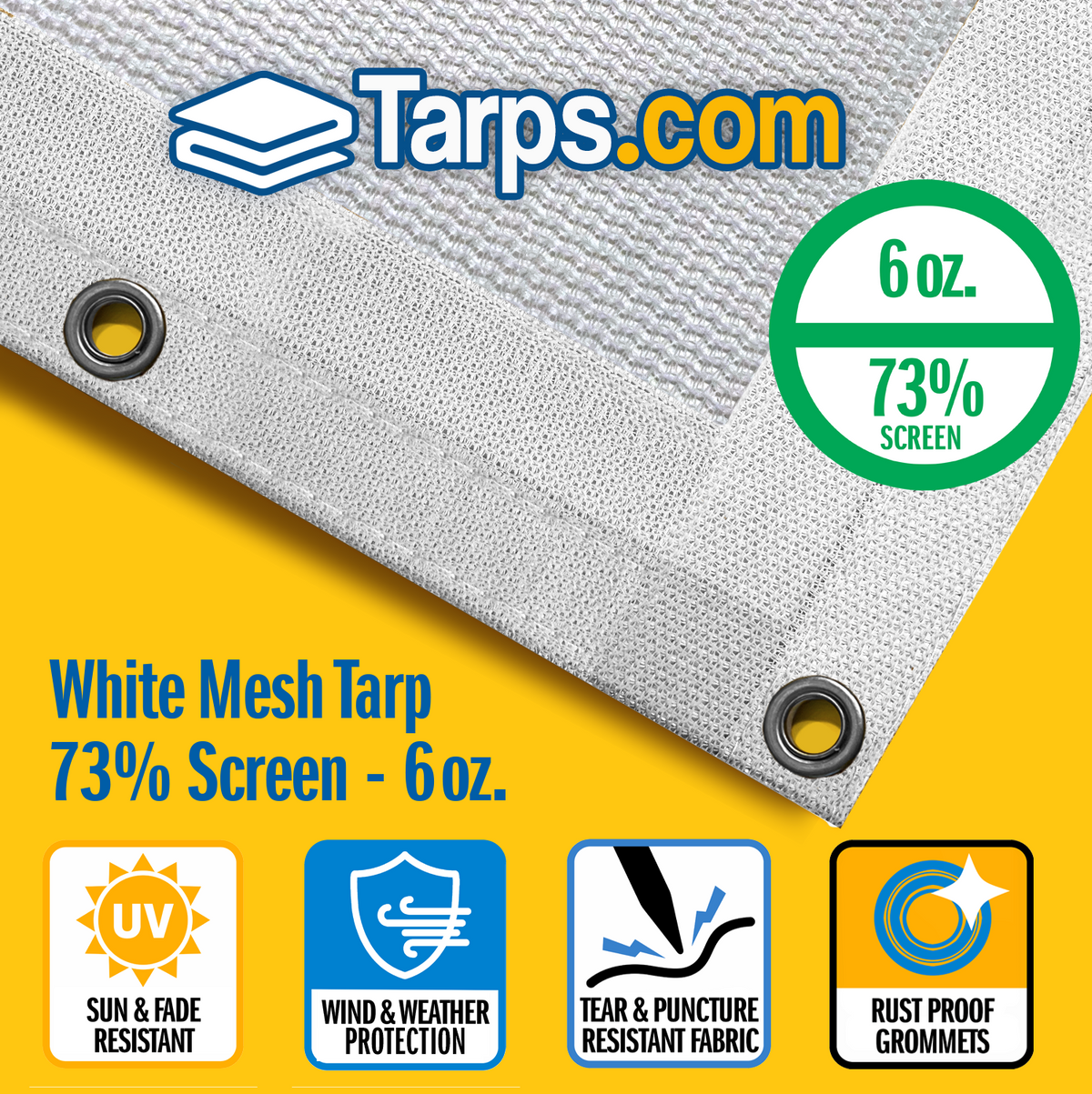 White Mesh Tarps — Tarps.com